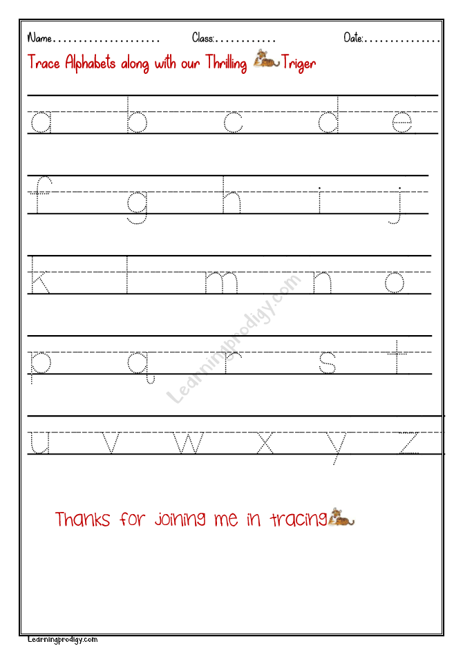 Nursery Alphabet Worksheets Archives - LearningProdigy