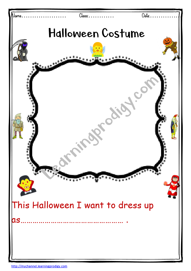 Free Printable Kindergarten Halloween Worksheets|Halloween English ...