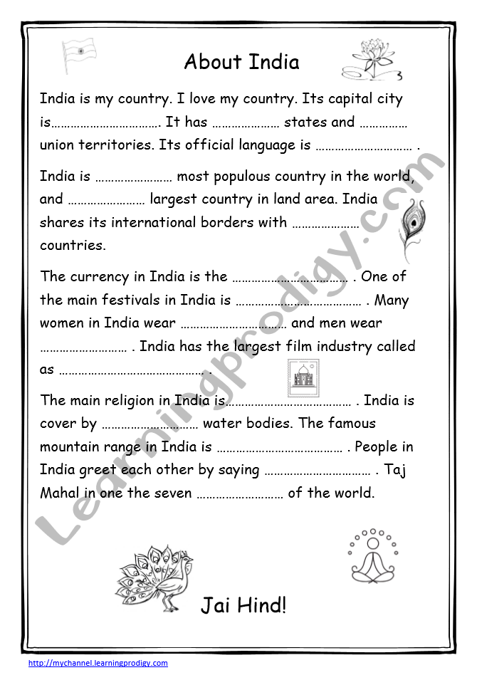 Free Printable Republic Day Worksheets & Quiz for Children ...
