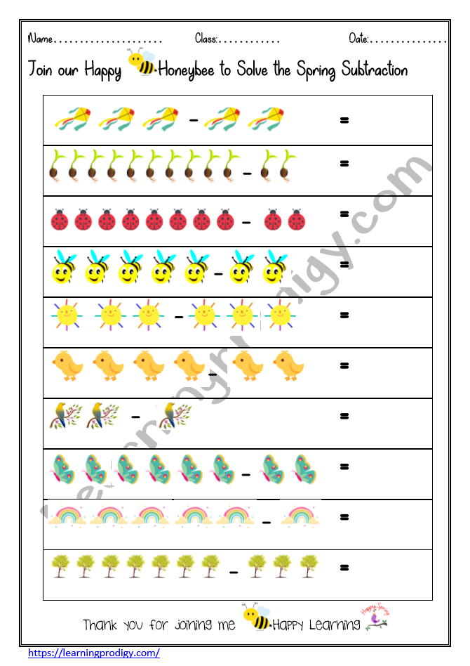 6 Best Spring Theme Math Worksheets for Kids|Preschooler Math Worksheet ...