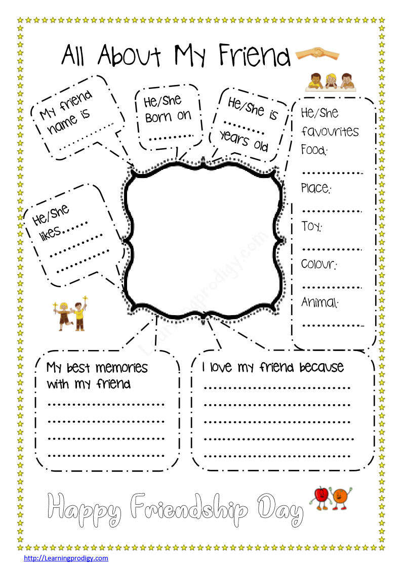 Free International Friendship Worksheets For Students PDF Friendship
